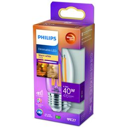 Philips LED Lampe Kerzenform 'WarmGlow' 4,5 W E14 warmwei&szlig; 470 lm dimmbar