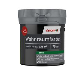 toom Wohnraumfarbe schwarz matt 75 ml