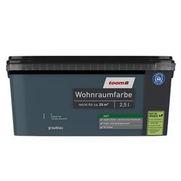 toom Wohnraumfarbe graublau matt 2,5 l