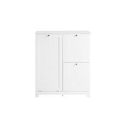sobuy W&auml;scheschrank mit 2 Schubladen Wei&szlig; 78x38x90cm Modern