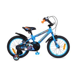 Byox Kinderfahrrad 16" Monster blau, St&uuml;tzr&auml;der, Reflektoren, einstellbar