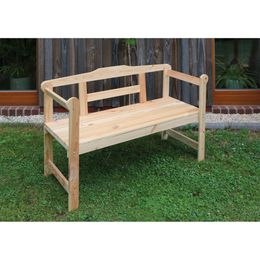 Promadino Gartenbank 2-Sitzer Holz hellbraun 118 x 78 x 45 cm