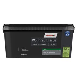 toom Wohnraumfarbe schwarz matt 2,5 l
