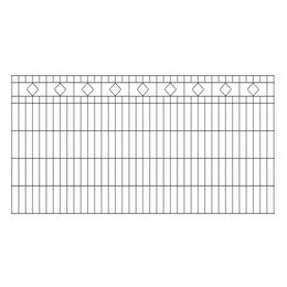 deutsche zauntechnik Doppelstabmattenzaun-Set 'Residenz standard Malaga' anthrazit 1600 x 100 cm