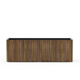 Herstera Pflanzk&uuml;bel 'Deco Planter L' holzfarben/schwarz 150 x 50 x 50 cm