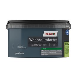 toom Wohnraumfarbe graublau matt 1 l