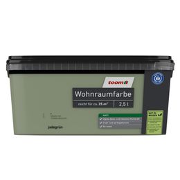 toom Wohnraumfarbe jadegr&uuml;n matt 2,5 l