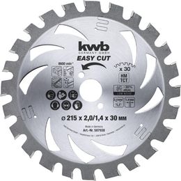 kwb Kreiss&auml;geblatt Hartmetall 30 Z&auml;hne &Oslash; 215 x 30 mm