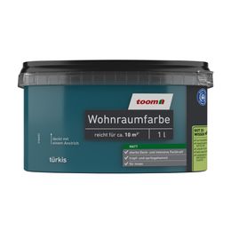 toom Wohnraumfarbe t&uuml;rkis matt 1 l