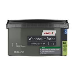toom Wohnraumfarbe salbeigr&uuml;n matt 1 l