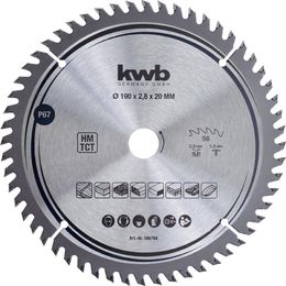 kwb Kreiss&auml;geblatt Stahl 56 Z&auml;hne &Oslash; 190 x 20 mm