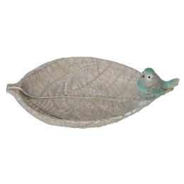 Vogelbad grau 12 cm Blatt