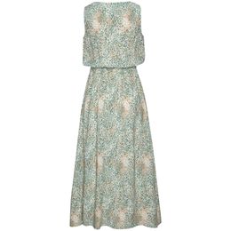 Lascana Kleid Damen Gr&ouml;&szlig;e 36 beige / gold / jade Sommerkleid