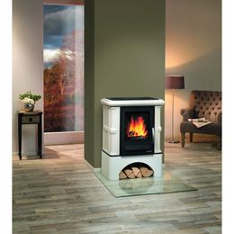 Justus Kaminofen 'Bavaria' Stahl/Kacheln wei&szlig; 7 kW