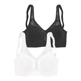 Petite Fleur By Lascana BH Damen Gr&ouml;&szlig;e 100 schwarz / wei&szlig;