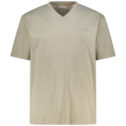 Herren Gro&szlig;e Gr&ouml;&szlig;en | s.Oliver Basic-T-Shirt mit V-Ausschnitt Farbe gr&uuml;n Gr&ouml;&szlig;e: 6XL