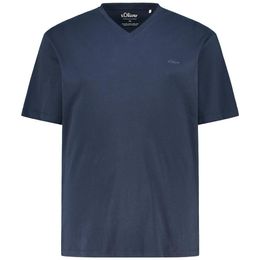 Gro&szlig;e Gr&ouml;&szlig;en s.Oliver Basic-T-Shirt mit V-Ausschnitt Farbe blau Gr&ouml;&szlig;e: 3XL
