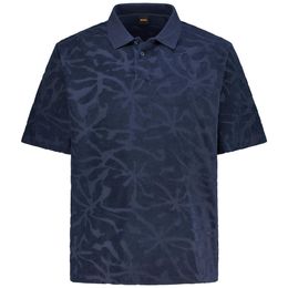 Gro&szlig;e Gr&ouml;&szlig;en BOSS Poloshirt aus Frottee Farbe dunkelblau Gr&ouml;&szlig;e: 4XL