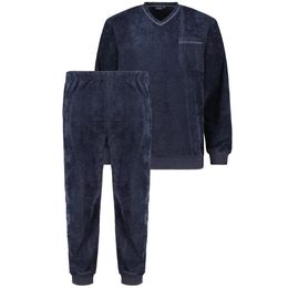 Herren Gro&szlig;e Gr&ouml;&szlig;en | ADAMO Schlafanzug aus Frottee Farbe dunkelblau Gr&ouml;&szlig;e: 6XL