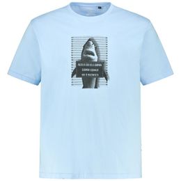 Gro&szlig;e Gr&ouml;&szlig;en Hajo T-Shirt mit Print Farbe blau Gr&ouml;&szlig;e: 5XL