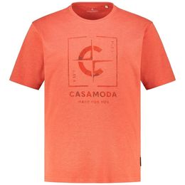 Casamoda Gro&szlig;e Gr&ouml;&szlig;en CASA MODA T-Shirt mit Label-Print Farbe orange Gr&ouml;&szlig;e: 6XL
