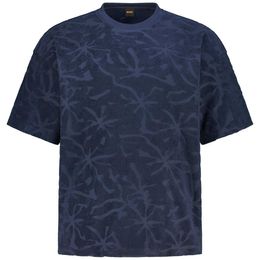 Gro&szlig;e Gr&ouml;&szlig;en BOSS T-Shirt aus Frottee Farbe dunkelblau Gr&ouml;&szlig;e: 4XL