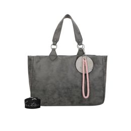 Henkeltasche Fritzi aus Preussen "Izzy Vintage", Damen, Gr. B/H/T: 42cm x 29cm x 42cm, schwarz, Polyurethan (PU), unifarben, Taschen, mit Taschen-Anh&auml;nger und Schl&uuml;sselschlange