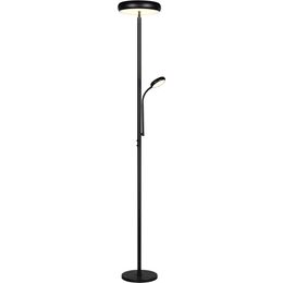 REALITY LEUCHTEN LED Stehlampe "PALERMO, LED Stehleuchte mit Fernbedienung, 27,5W 2000 Lumen CCT", schwarz matt, 2, &Oslash; 28cm H: 183cm, 1 Stk., Leuchten, dimmbar, Lichtfarbe einstellbar 3000-6000K warm-/kaltwei&szlig;, H&ouml;he 183 cm, LED Stehlampe