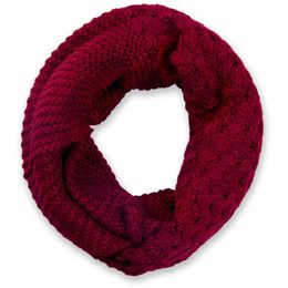 Strickschal styleBREAKER "Strick Loop mit Mustermix", Damen, rot (bordeaux, rot), Obermaterial: 100% Viskose CV., Modisch, Modet&uuml;cher