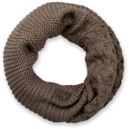 Strickschal styleBREAKER "Strick Loop mit Mustermix", Damen, grau (taupe), Obermaterial: 100% Viskose CV., Modisch, Modet&uuml;cher