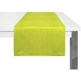 Tischl&auml;ufer WIRTH "Lahnstein" Gr. 1, gr&uuml;n (limone), B:40cm L:150cm, Polyester, Tischdecken