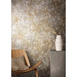 Vliestapete marburg, braun, B:0,7m L:10,05m, Vlies, Tapeten, Betonoptik, moderne Tapete f&uuml;r Wohnzimmer Schlafzimmer K&uuml;che