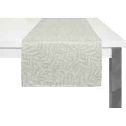 Tischl&auml;ufer WIRTH "Gospic" Gr. 1, gr&uuml;n, B:150cm L:40cm, Baumwolle, Polyester, Tischdecken