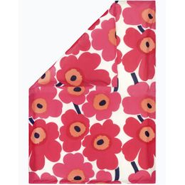 Bettbezug Marimekko "UNIKKO", rot, B:140cm L:200cm, Perkal (Bio-Baumwolle), Obermaterial: 100% Baumwolle, Bettbez&uuml;ge, aus ungebleichter Baumwolle gefertigt