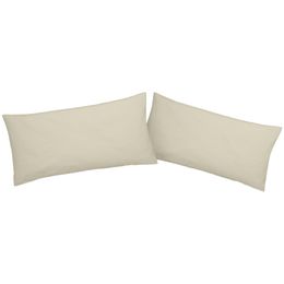 Kissenbez&uuml;ge OTTO HOME "Luisa", beige, B:40cm L:80cm, Renforc&eacute;, Renforc&eacute;, Kissenbez&uuml;ge, aus 100% Baumwolle, mit Rei&szlig;verschluss, atmungsaktiv, uni