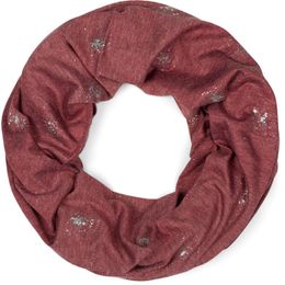 Loop styleBREAKER "Loop Schal mit Glitzer und Pailletten Punkte", Damen, rot (bordeaux, rot meliert), Obermaterial: 50% Viskose CV. 50% Polyester PES., Modisch, Modet&uuml;cher Loop