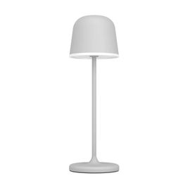 Eglo Tischleuchte "MANNERA", grau, 1, &Oslash; 11cm H: 34cm, 1 Stk., Leuchten, Nachttischlampe Touch dimmbar, kabellos, Tischleuchte, USB-Port, IP54, Tischleuchte