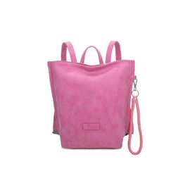Cityrucksack Fritzi aus Preussen "Fritzi33N", Damen, Gr. B/H/T: 10cm, pink, Polyurethane, Rucks&auml;cke Cityrucksack, mit abnehmbarer Schl&uuml;sselschlange