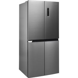 Privileg Multi Door "PRGF 6421 XP4E", Energieeffizienz: E (A-G), silber (edelstahloptik), B:79,5cm H:180cm T:70cm, K&uuml;hlschr&auml;nke, Total No Frost, Display auf der T&uuml;r, 39 dB