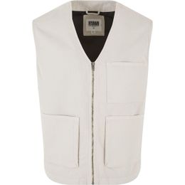 Steppweste Urban Classics "Urban Classics Herren Organic Cotton Vest", Herren, Gr. L, cloud, 100% Baumwolle, Westen Steppweste