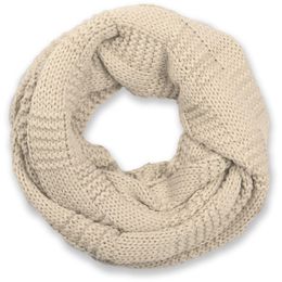 Strickschal styleBREAKER "Feinstrick Loop mit Patentmuster", Damen, beige, Obermaterial: 100% Viskose CV., Modisch, Modet&uuml;cher
