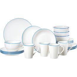 Ritzenhoff & Breker Kombiservice RITZENHOFF & BREKER "Adela", blau, 20 Stk., Porzellan, Geschirr-Sets, Kombiservice, aus Porzellan f&uuml;r 4 Personen