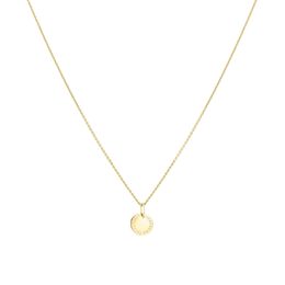 Kette mit Anh&auml;nger Liebeskind Berlin "Schmuck Geschenk Gold 375 Halskette Gold Collection", gold (gelbgoldfarben), Halsketten, Damen, Gelbgold 375, L: 50 B: 2mm, B:2mm