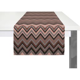 Tischl&auml;ufer WIRTH "BENEWITZ" Gr. 1, orange (terrakotta), B:40cm L:150cm, Baumwolle, Polyester, Tischdecken