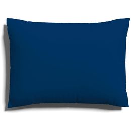 Kissenbezug Schlafgut "EASY JERSEY Kissenh&uuml;lle 100% Baumwolle, weicher Edel-Jersey, b&uuml;gelfrei", blau (blau deep), B:40cm L:60cm, Jersey, Obermaterial: 100% Baumwolle, Kissenbez&uuml;ge, Kissenbezug, mit farblich angepasstem Rei&szlig;verschluss, pflegeleicht, formstabil
