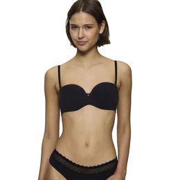 Balconette-BH Triumph "Body Make-Up Essentials", Damen, Gr. 90, Cup B, schwarz, Microtouch, Obermaterial: 48% Polyamid, 32% Polyester, 11% Elasthan, 9% sonstige Fasern, Basic, BHs Balconette-BH, Stretch-Spitze, Multiway-Tr&auml;ger abnehmbar, weich, feminin