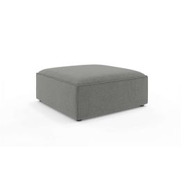 Polsterhocker OTTO HOME "HAILY Sitzhocker XL passend zur Serie, Ma&szlig;e B/T/H: 100/100/42 cm", grau (dunkelgrau), B:100cm H:42cm T:100cm, 100% Polyester, Hocker, Polsterhocker, als Modul oder separat verwendbar, f&uuml;r individuelle Zusammenstellung