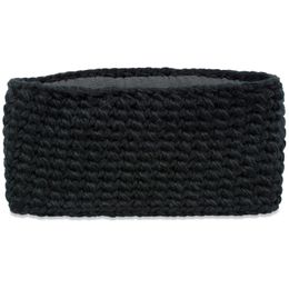 Stirnband styleBREAKER "Breites Grob Geh&auml;keltes Stirnband Einfarbig", Damen, schwarz, 100% Polyacryl PAN. Futter: 100% Polyester PES., Modisch, M&uuml;tzen Stirnband