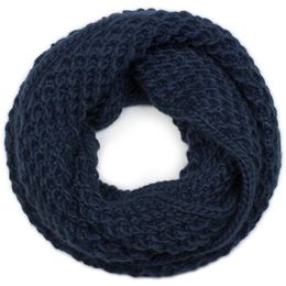 Strickschal styleBREAKER "Grobstrick Loop Schal", Damen, blau (midnight, blau, dunkelblau), Obermaterial: 10% Viskose CV. 80% Polyacryl PAN. 10% Wolle WO., Modisch, Modet&uuml;cher