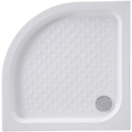 Eckduschwanne Welltime "Trento", wei&szlig; (wei&szlig; rund), B:90cm H:15cm T:90cm, Duschwannen